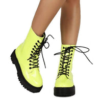 Platform Booties Neon Yellow – Grooveman Music
